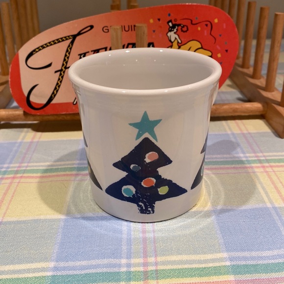 Fiestaware | Kitchen | Fiestaware Mug With Cobalt Blue Christmas Trees ...